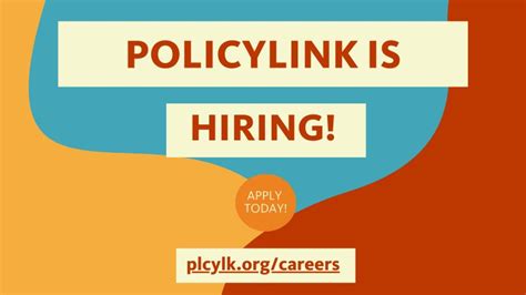 Jobopening Racialequity Hiringnow Joblistings Policylink