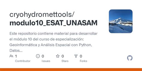 Github Cryohydromettools Modulo Esat Unasam Este Repositorio Contiene Material Para