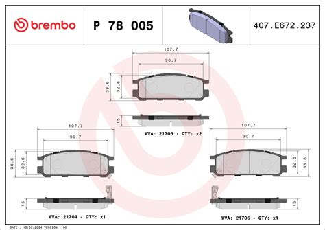 Brembo P 78 005 Disc Brake Brake Pad Set For Sale Online Ebay