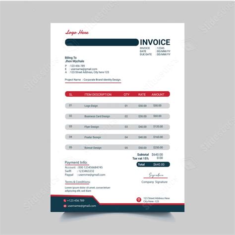 Blue List Invoice Record Calculation Business Professional Creative