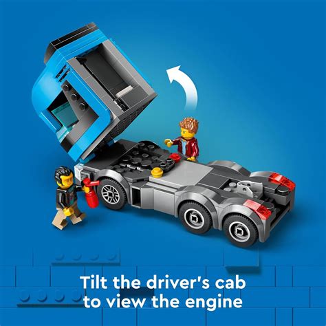 Lego City Car Transporter Truck With Sports Cars 4 Vehicle Car Toy Set