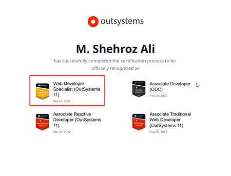 Shehroz Ali On Linkedin Outsystems Webspecialist Lowcode Lowcodeinnovation Alwayslearning
