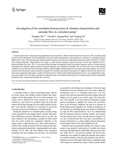 Pdf Investigation Of The Correlation Between Noise And Vibration