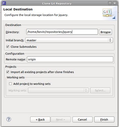 Eclipse Cloning A Git Repo That Has Submodules Stack Overflow