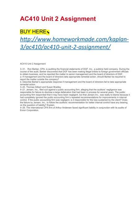 Ac410 Unit 2 Assignment