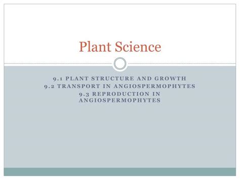 PPT Plant Science PowerPoint Presentation Free Download ID 3118359