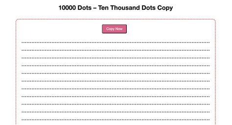 Dots Generator 1000 Times Copy And Paste
