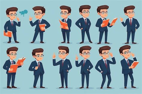 Premium Photo Business People Student Thinking Character Vector Design