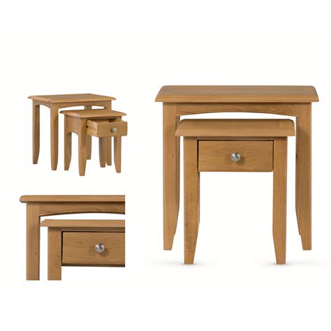 Tiree Oak Nest Of Tables Oak World
