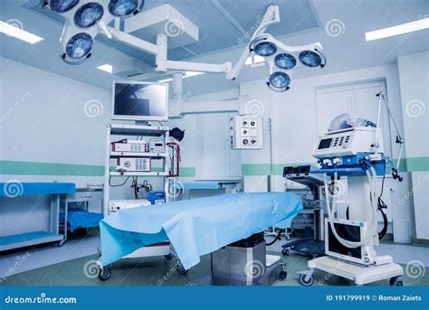 Modern Equipment In Operating Room Medical Devices For Neurosurgery