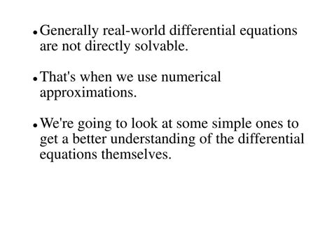 Ppt Analytic Analysis Of Differential Equations Powerpoint