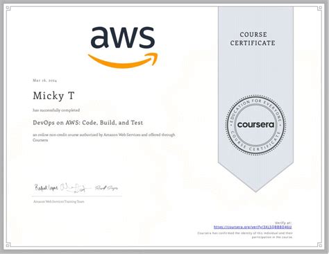 Micky T On Linkedin Aws Awsdevops Awsservices Awstraining Awscertified Coursera