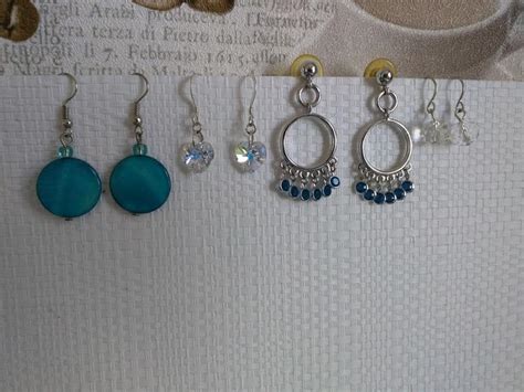 Сережки з камінчиками і перламутр оригінальна добірка 4 пари розпродаж біжутерія — ціна 140