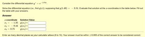 Solved Consider The Differential Equation Y E3 76x Solve Chegg Com