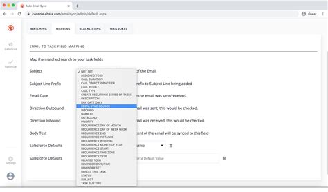how to create an ebsta sync source field ebsta knowledge base
