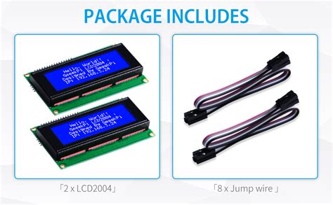 Amazon Com GeeekPi IIC I2C TWI Serial LCD 2004 20x4 Display Module With I2C Interface Adapter