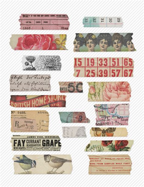 Wishi Washi Vintage Ephemera Tape An Object Graphic By Emily Abramson