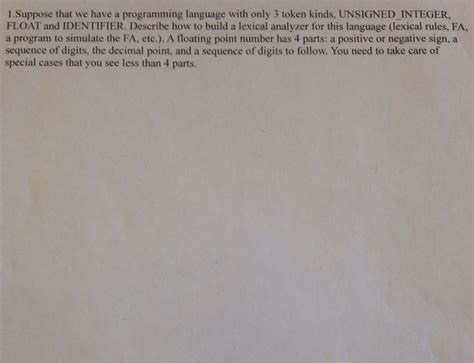 Suppose That We Have A Programming Language With Only