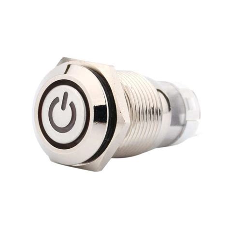 16mm 12v 1no 1nc Connection Car Metal Led Toggle Switches Latching Push