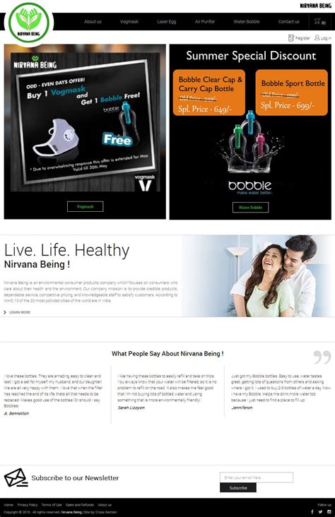 An Ecommerce Site For Selling Environment Friendly Consumer Products