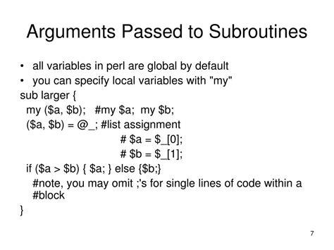 Ppt Perl Subroutines For Sorting Powerpoint Presentation Free