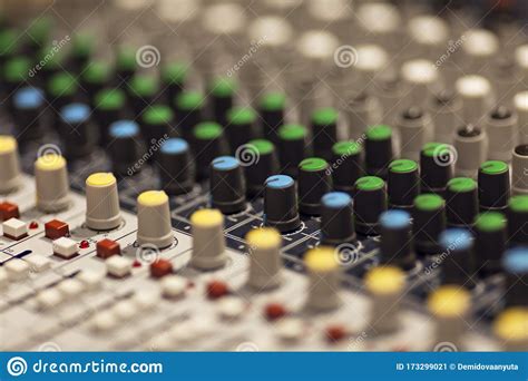 Sound Mixer Control Panel Close Up Stock Image Image Of Wave Party