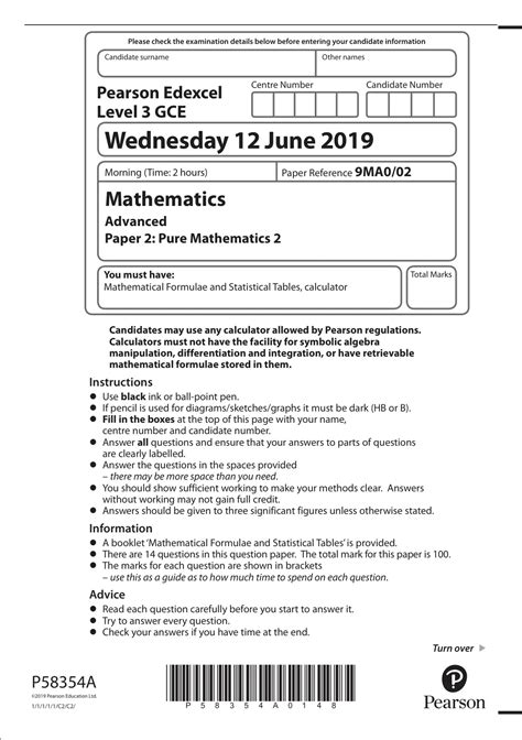 Edexcel Pure Maths Paper A Level Edexcel Stuvia US