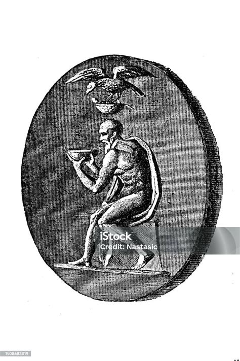 Ilustración De Esquisla O Esquilo Fue Un Poeta Y Escritor Griego