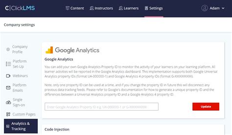 Connect Your Google Analytics Account ClickLMS Help Centre