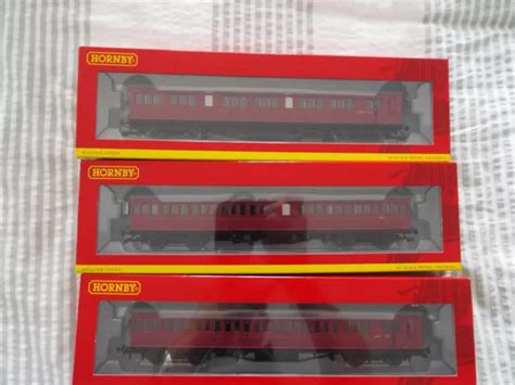 HORNBY BR CRIMSON Ex Lswr 3Rd Class Coaches X3 Set 46 As Per Photos New Mint 125 00 PicClick UK