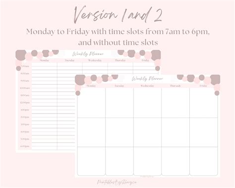 Weekly Planner Printable Aesthetic Design Landscape Instant Download A Pdf Etsy