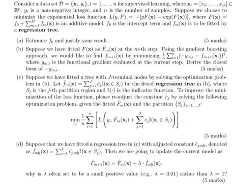 Solved Consider A Data Set D Xiyi I1n For Supervised