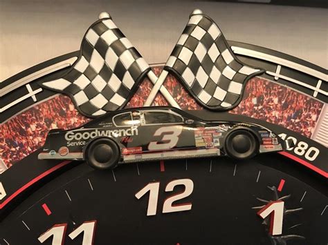 Dale Earnhardt Sr 3 Wall Race Clock With Real Racing Sounds 1916326215