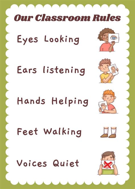 Teacher Classroom Rules 5 Free Pdf Printables Printablee