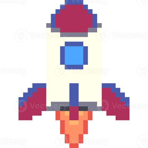 Space Rocket Pixel Art 48106039 Png