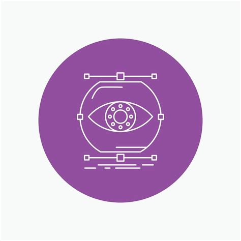Visualize Conception Monitoring Monitoring Vision White Line Icon