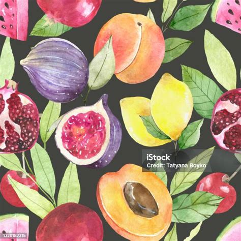 오렌지 키위 슬라이스 딸기 과일과 비타민의 여름 구성 오렌지 레드 녹색 의 과일 원활한 패턴 혼합 환상 수채화 수공예품 0명에 대한 스톡 벡터 아트 및 기타 이미지 Istock