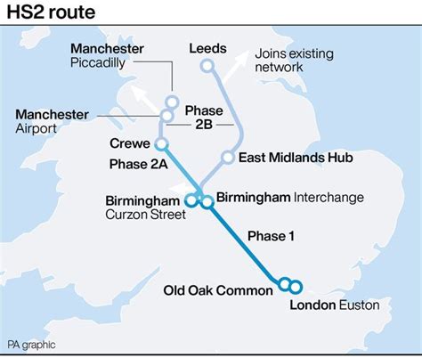 Hs2 Route Map How The High Speed Rail Project Will Look If Eastern Leg From Birmingham To Leeds