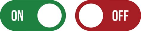 On Off Toggles Switch Buttons Vector Set Green And Red On Off Switcher Icons Modern Web And