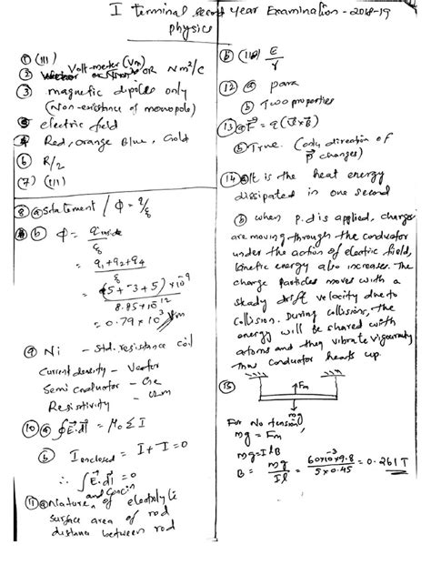 Physics Answer Key Of Plus Two Onam Exam 2018 Pdf