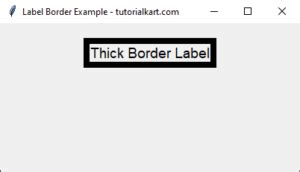 How To Set Border For Label In Tkinter Python