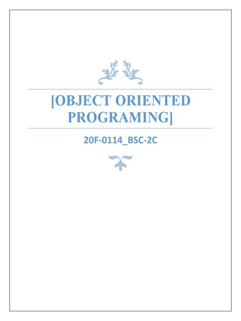 oop lab 3 pdf computer engineering programming paradigms