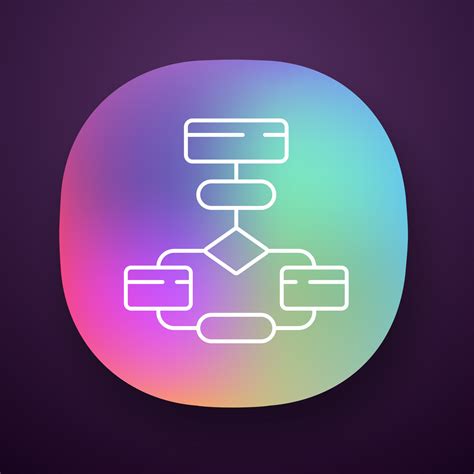 Flow Diagram App Icon Flowchart Process Visualization Problem