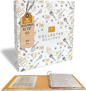 Better Kitchen Products Recipe Binder Full Page 3 Ring Standard Binder