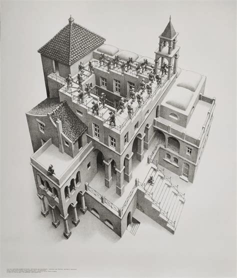 Mc Escher 1898 1972 After Ascending And Descending Catawiki