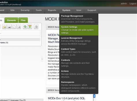 Modx Revolution For Complete Beginners Part Basic Configuration And Installing Extras The