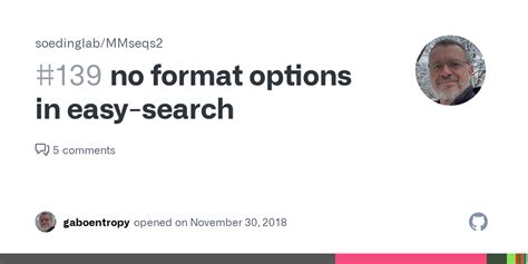 no format options in easy search · issue 139 · soedinglab mmseqs2 · github