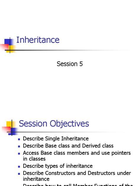 Session 5 Pdf Class Computer Programming Inheritance Object