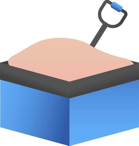 3d Sandbox Icon In Blue And Peach Color 24886652 Vector Art At Vecteezy