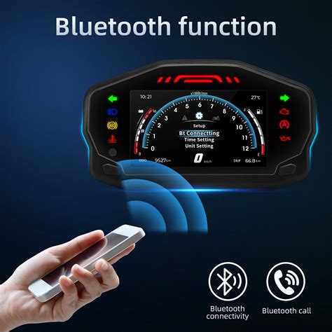 LCD Digital Speedometer For Motorcycle TFT Screen Motorcycle Odometer Gauge Tachometer Racext